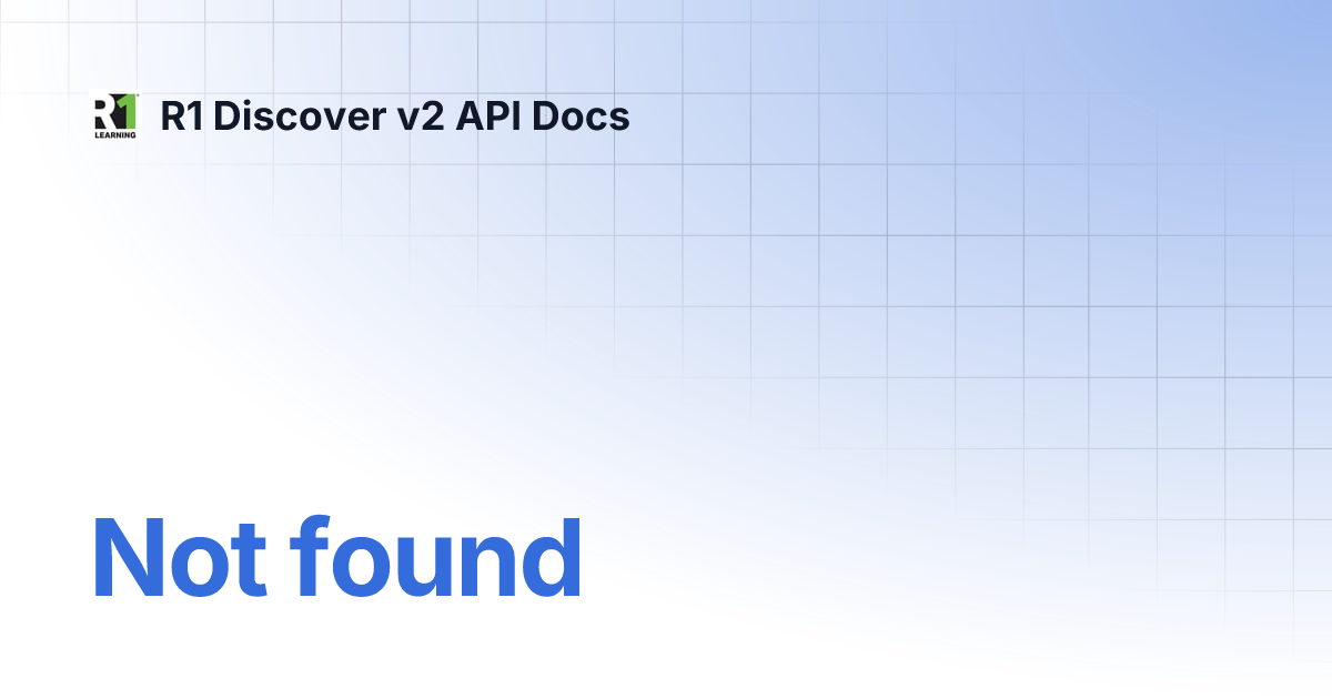 View User Taken Activity Details | R1 Discover API Documentation